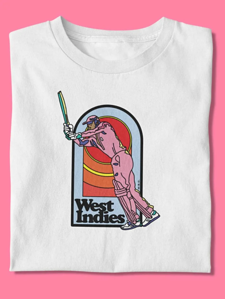 West Indies pink uniform 70s cricket shirt – League Tees